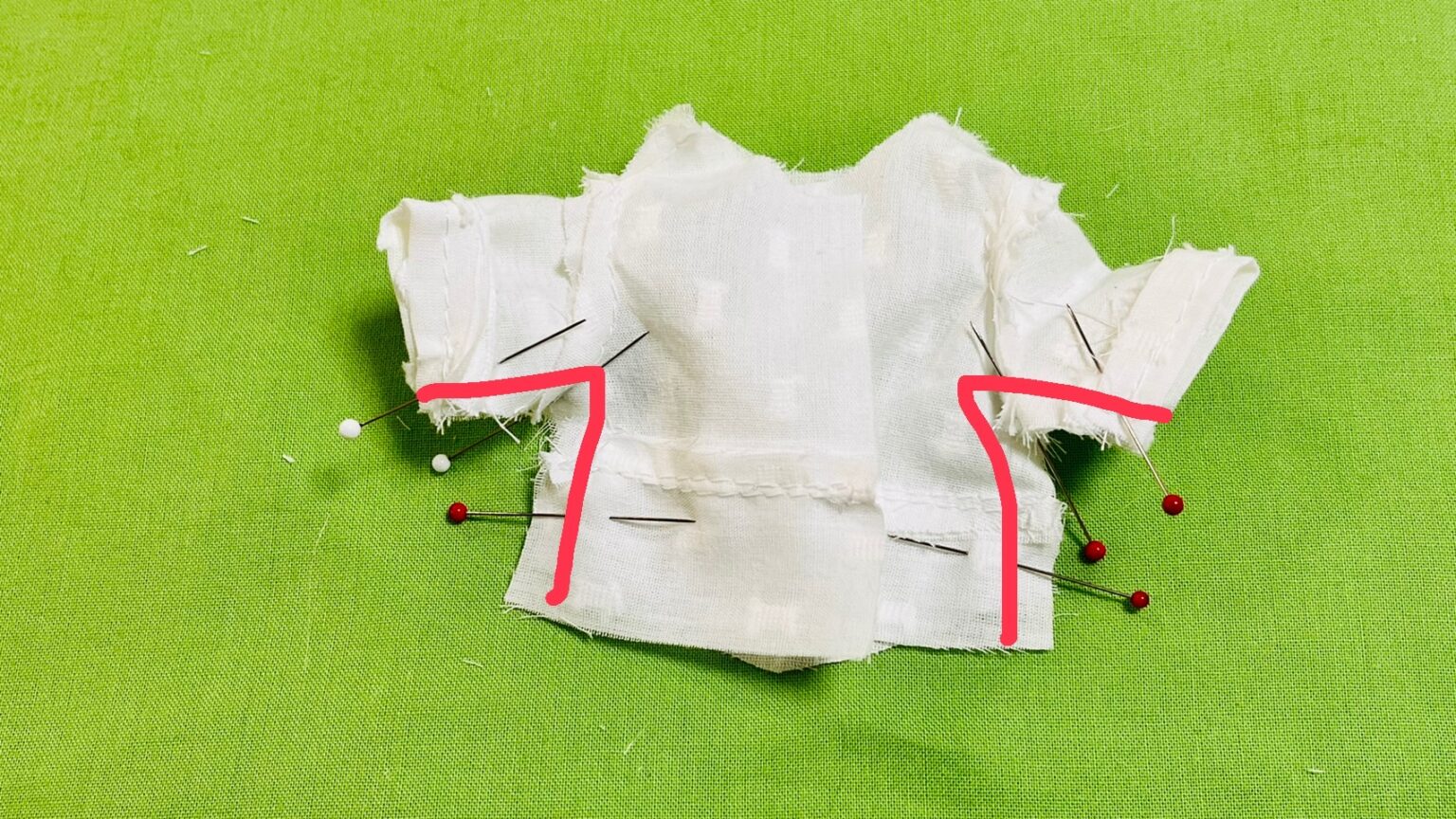 袖ありフレアワンピースを作る方法：ジェニー27cm・40cm・MDDドール服 | リンデリン